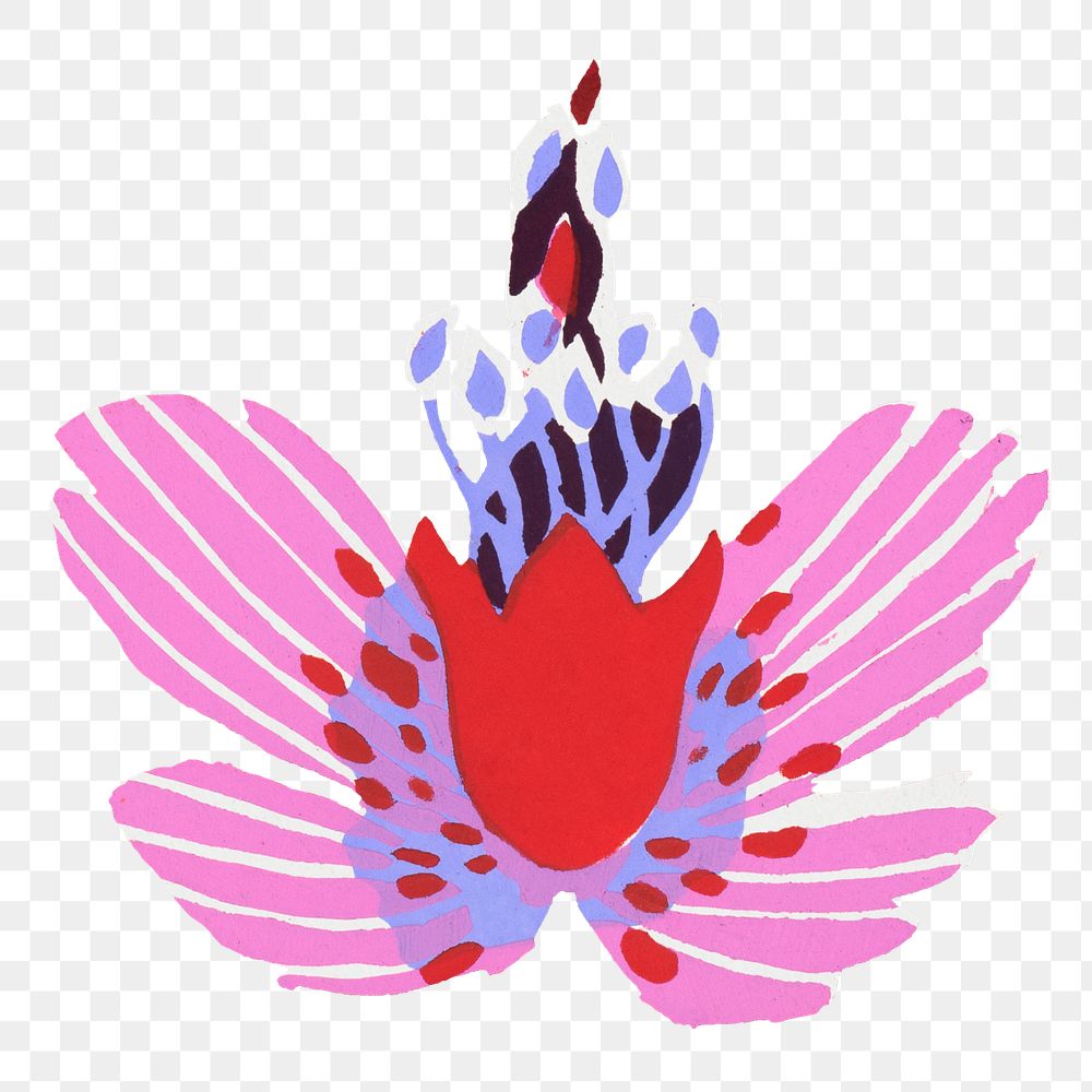 Pink flower png sticker, vintage | Premium PNG Sticker - rawpixel