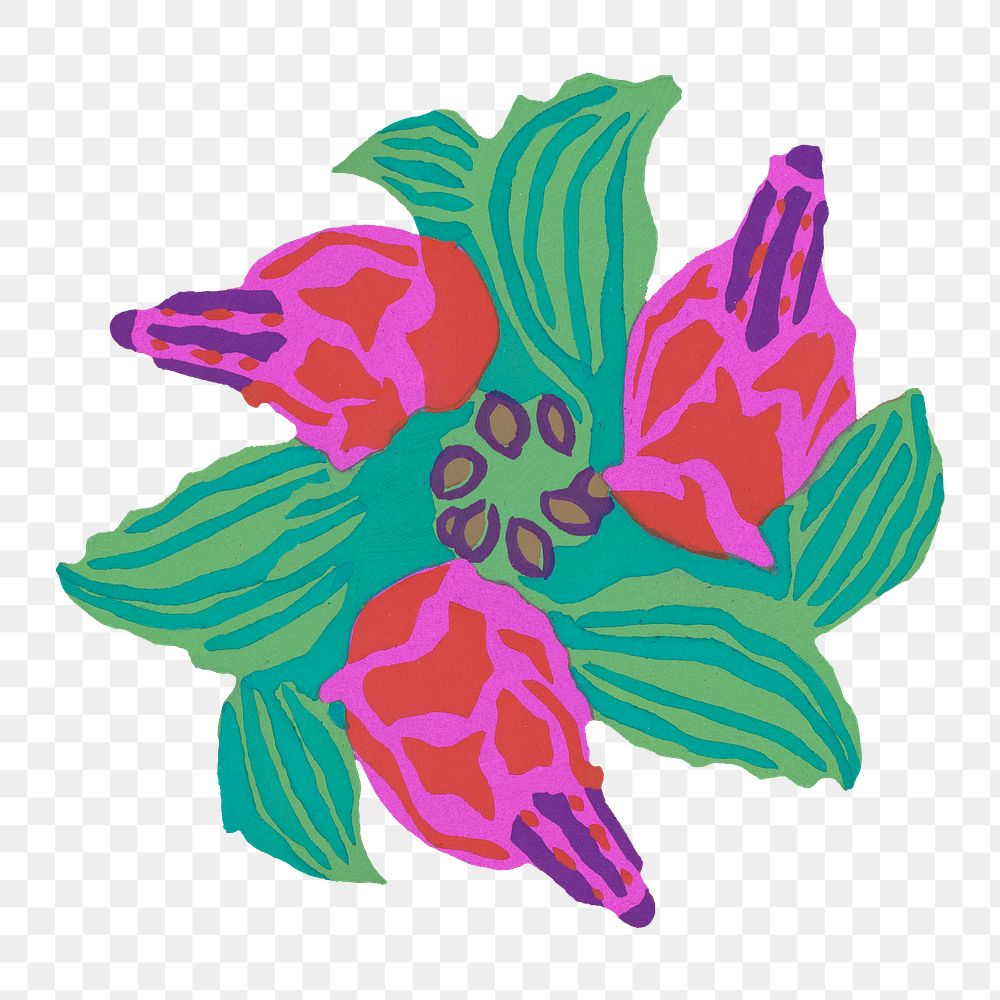 Pink flower png sticker, vintage | Premium PNG Sticker - rawpixel