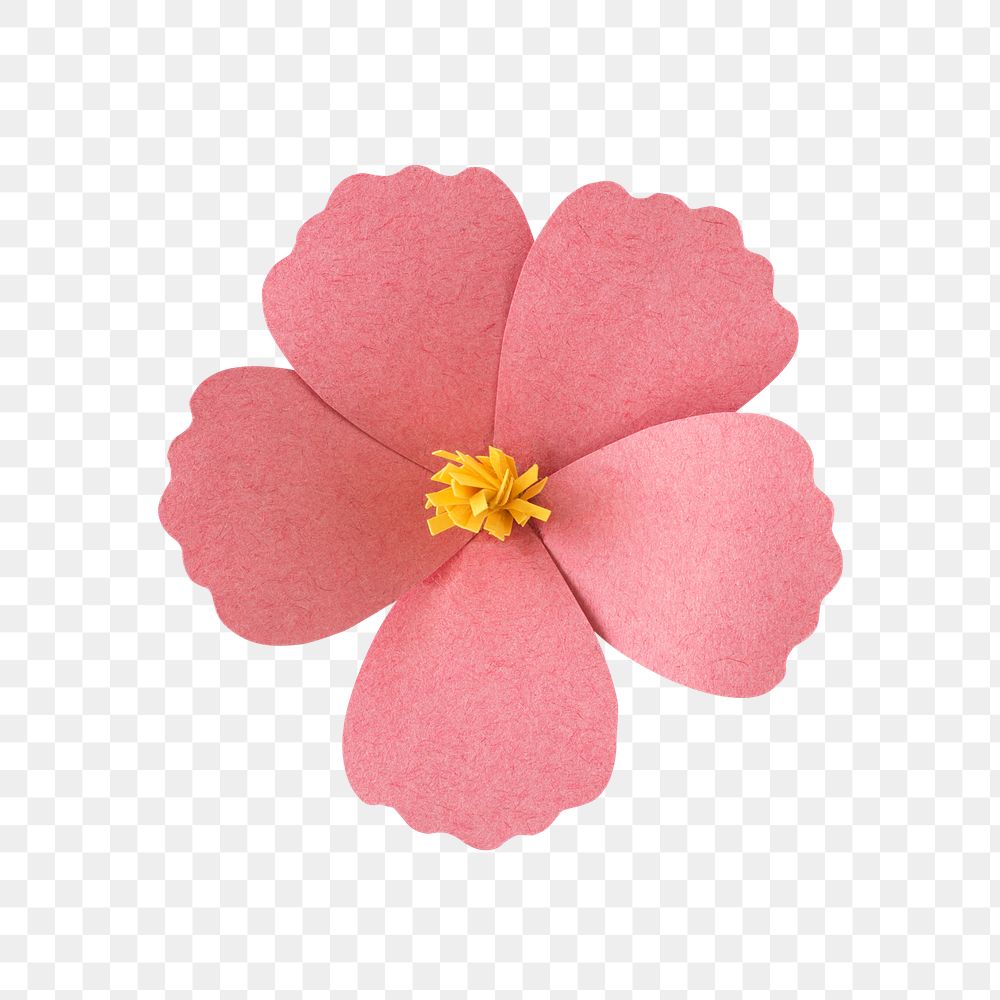 Pink flower paper craft transparent | Free PNG Sticker - rawpixel