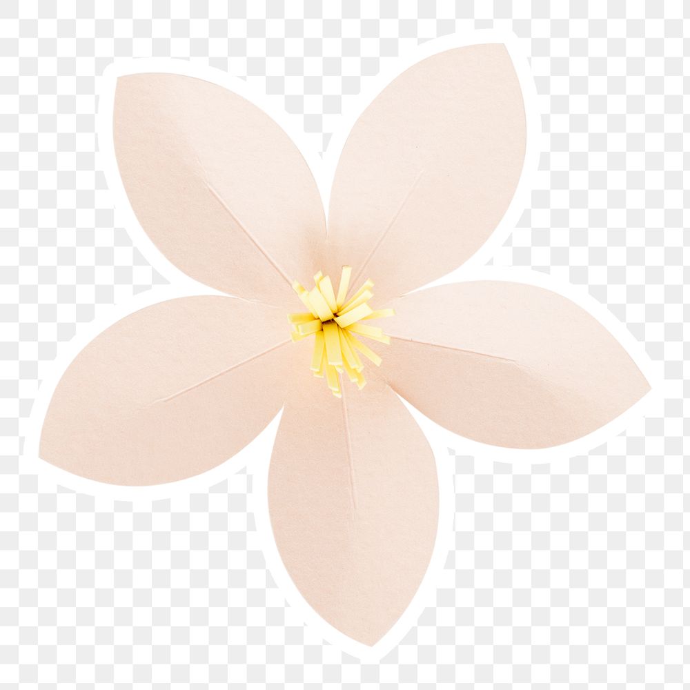 Pink flower sticker paper craft | Free PNG Sticker - rawpixel