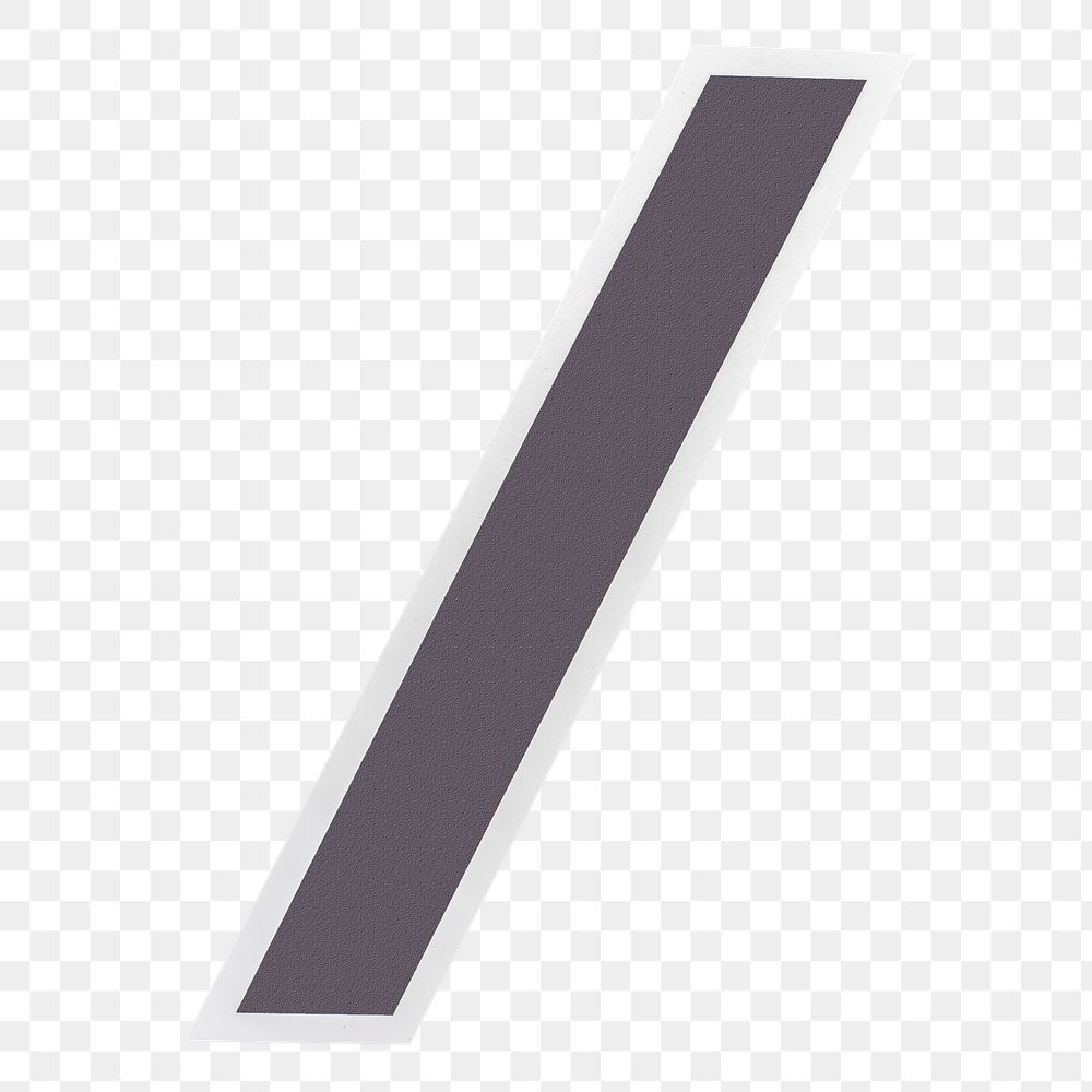 Slash symbol paper craft illustration | Free PNG Sticker - rawpixel