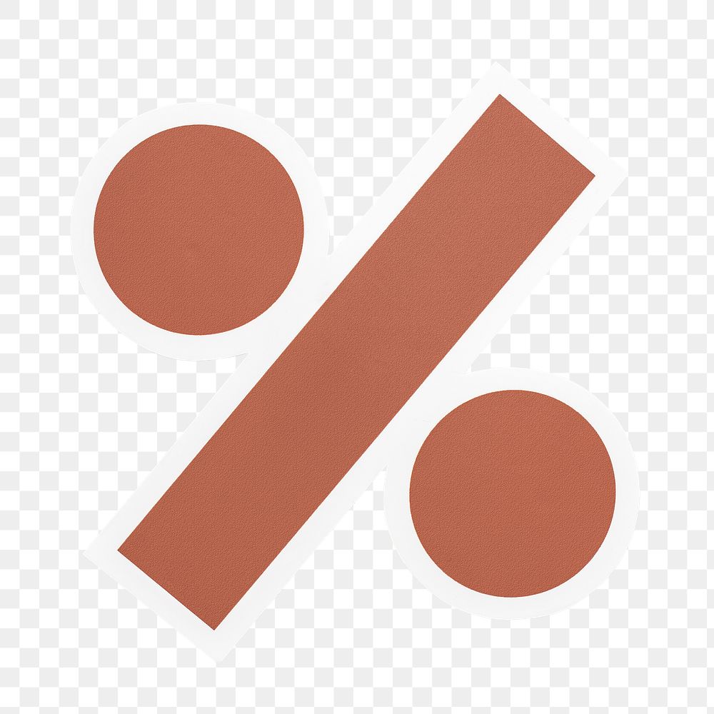 Percentage sign paper craft illustration | Free PNG Sticker - rawpixel