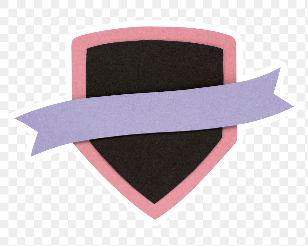 Badge with purple ribbon design | Free PNG Sticker - rawpixel