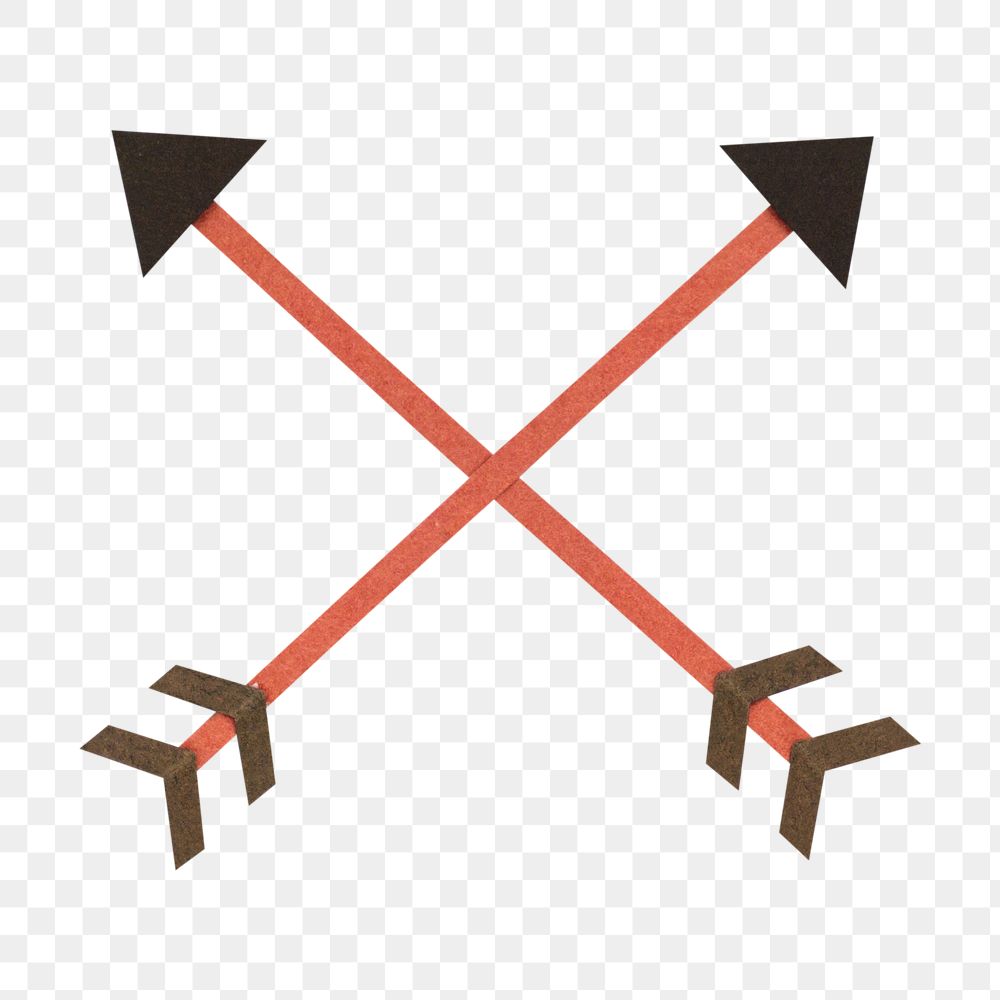 Arrows symbol paper craft design | Free PNG Sticker - rawpixel
