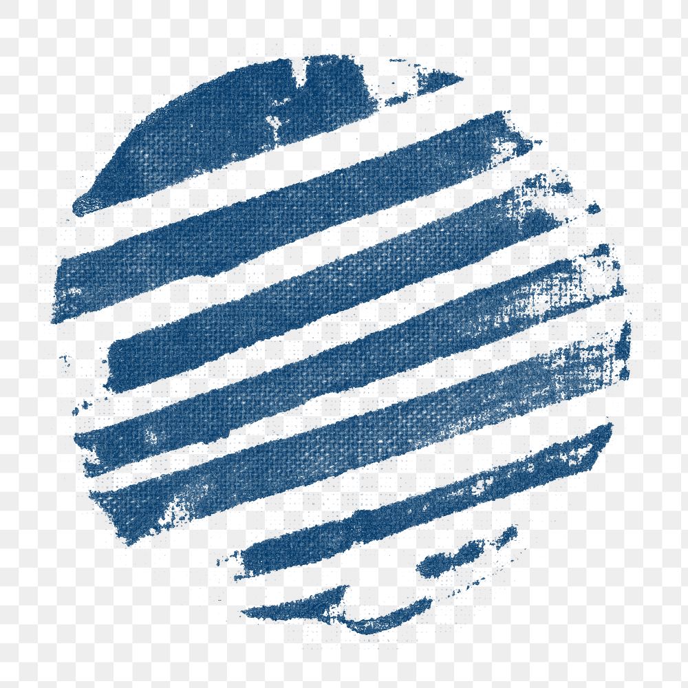 Circle png blue block print | Premium PNG Sticker - rawpixel