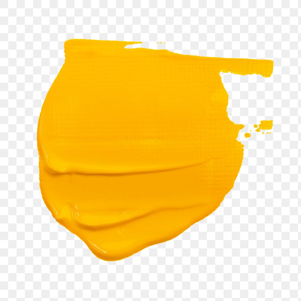 Yellow paint smear textured png | Premium PNG Sticker - rawpixel