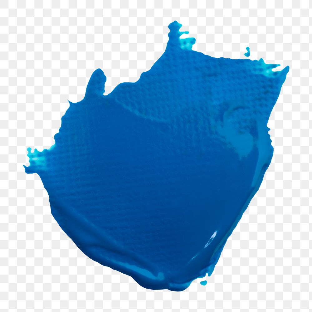 Blue paint smudge textured png | Free PNG Sticker - rawpixel