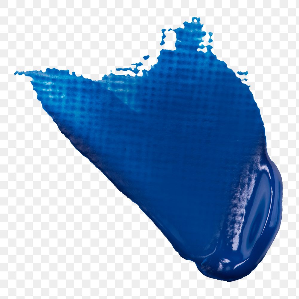 Blue paint smudge textured png | Free PNG Sticker - rawpixel