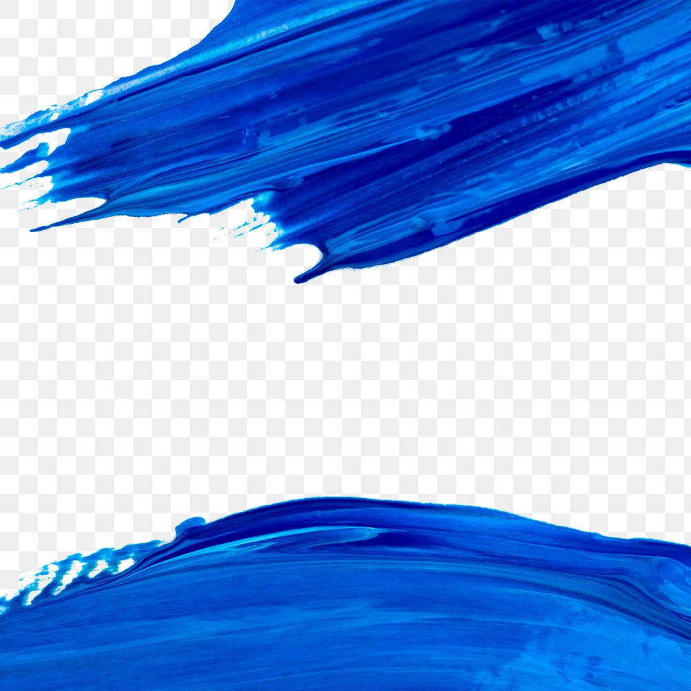 Blue paint textured border png | Free PNG - rawpixel