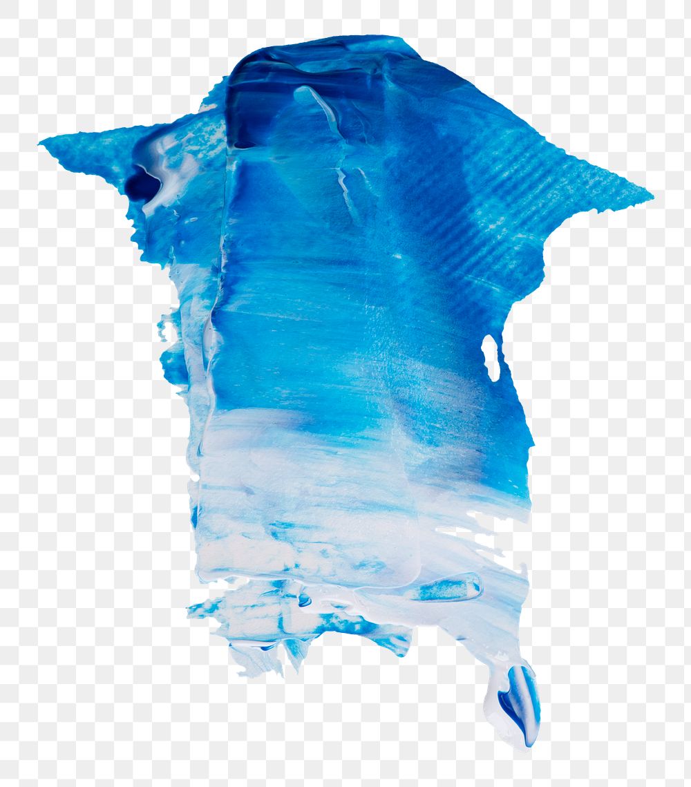 Blue paint smudge textured png | Free PNG Sticker - rawpixel