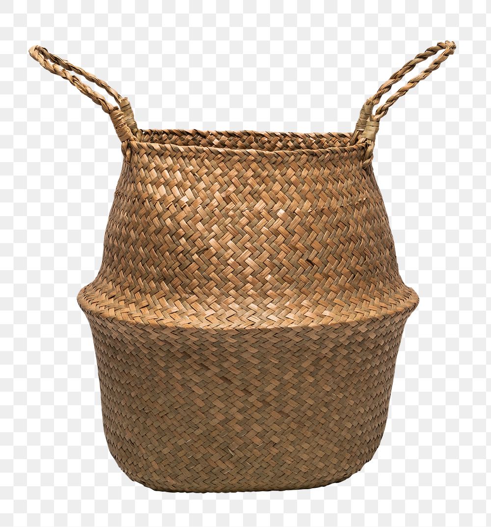 Woven rattan basket png mockup | Free PNG Sticker - rawpixel
