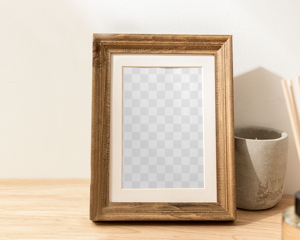 Png picture frame mockup on a table | Premium PNG - rawpixel