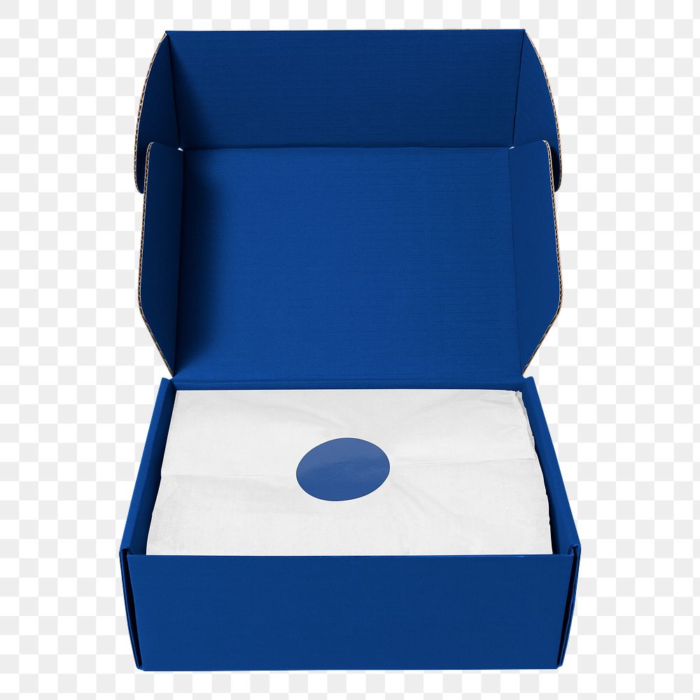 Blue parcel box png, corporate | Premium PNG Sticker - rawpixel