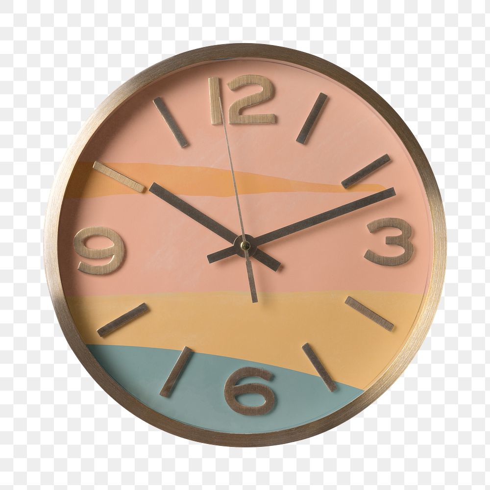 Pastel round clock png, wall | Premium PNG Sticker - rawpixel