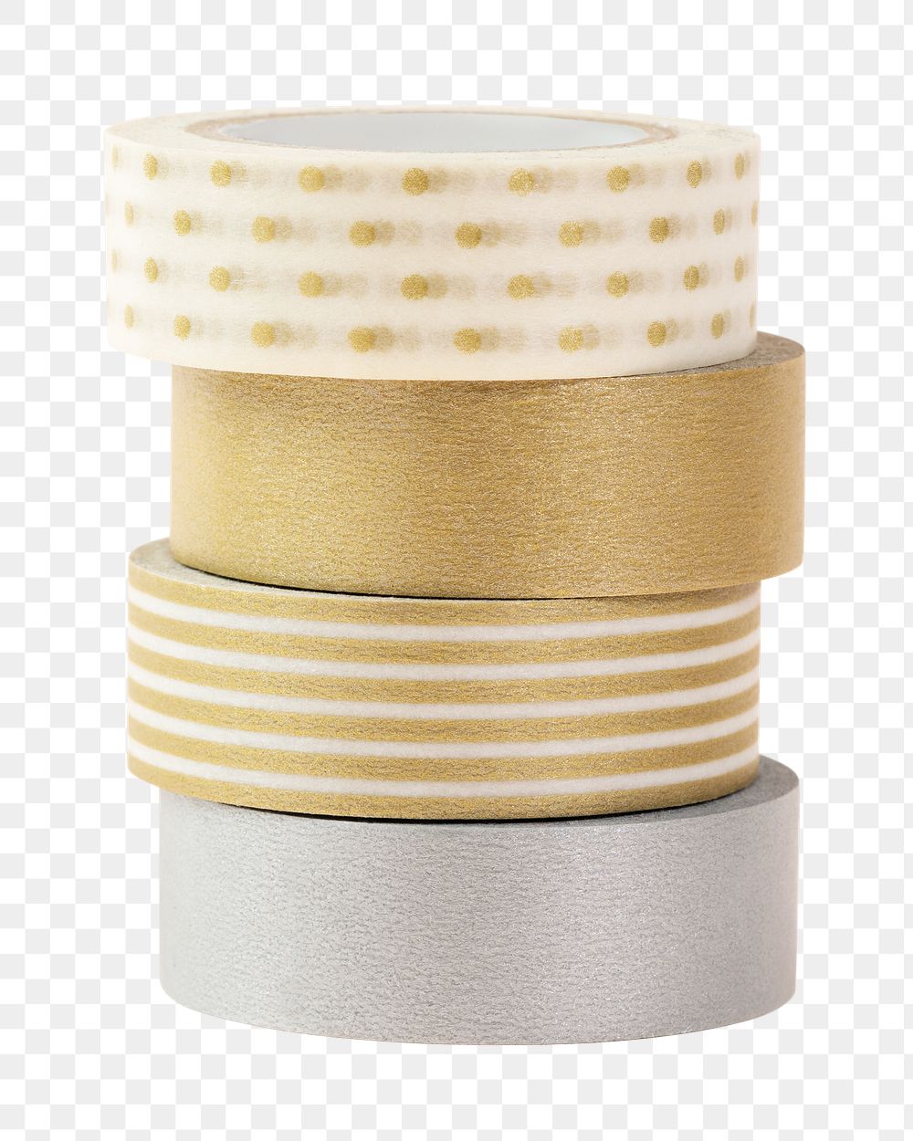 Tape rolls png, gold journal | Premium PNG Sticker - rawpixel