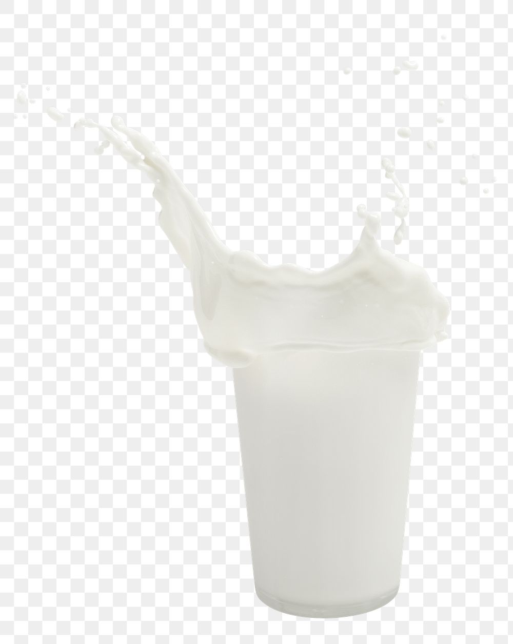 Fresh milk splashing from a glass | Free PNG Sticker - rawpixel