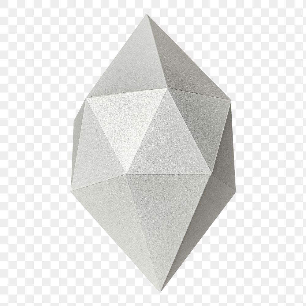 3D gray octahedral polyhedron shaped | Free PNG Sticker - rawpixel