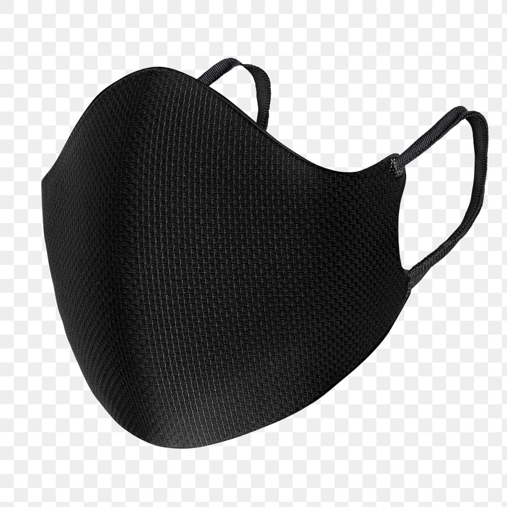 Black protective cloth mask design | Free PNG Sticker - rawpixel