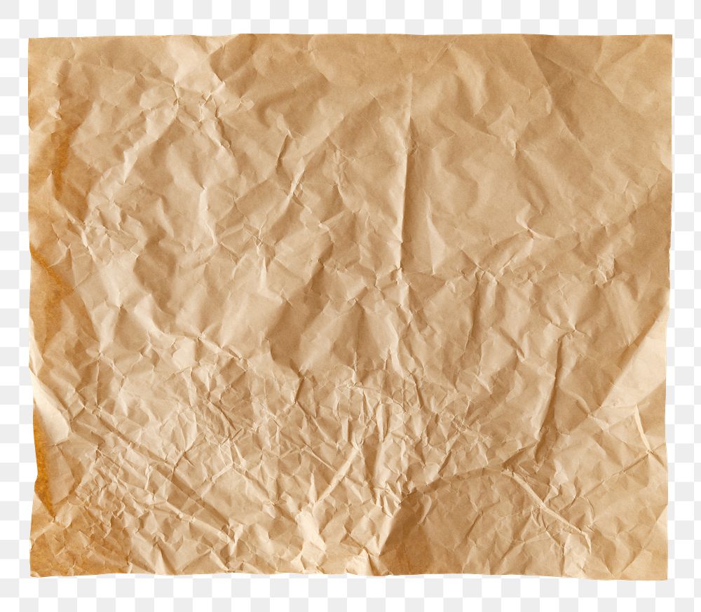 Crumpled brown paper with copy | Premium PNG Sticker - rawpixel