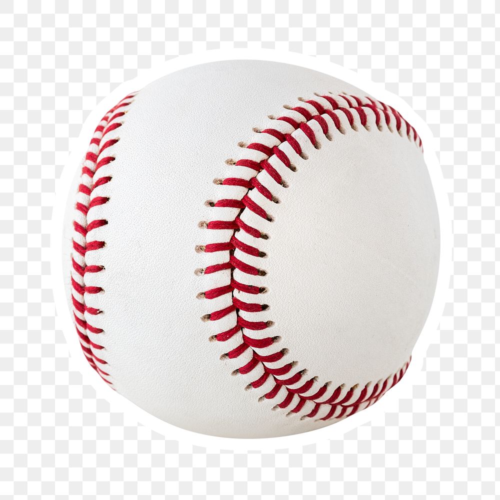 White baseball ball sticker design | Premium PNG Sticker - rawpixel
