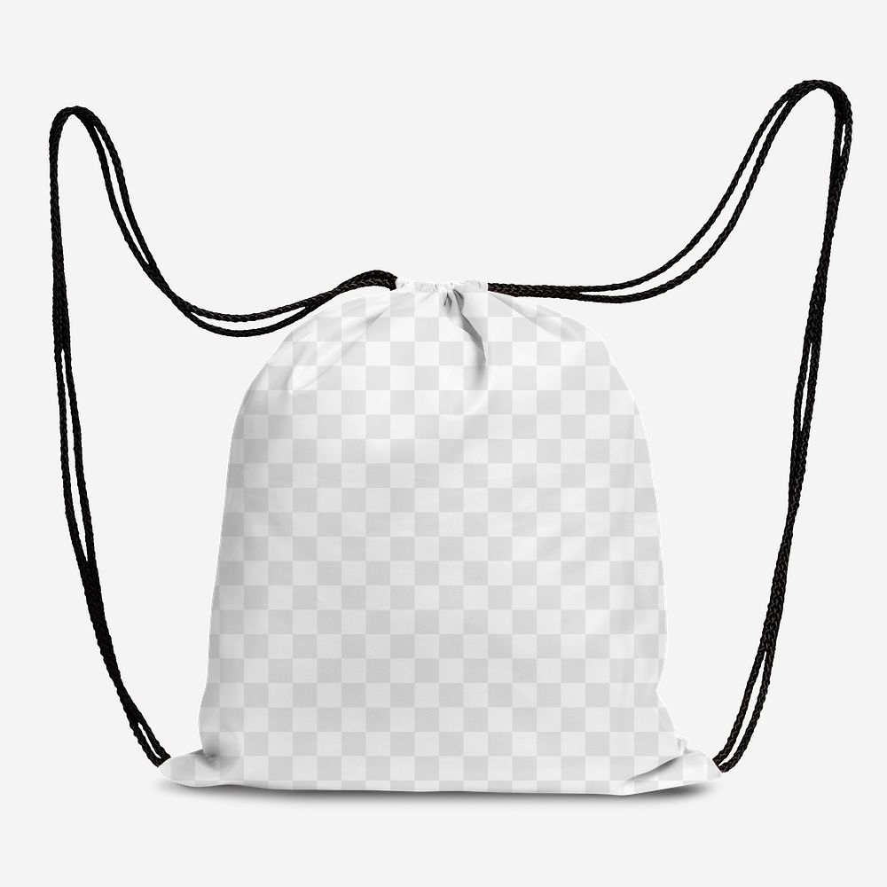 Png drawstring bag transparent mockup | Free PNG - rawpixel