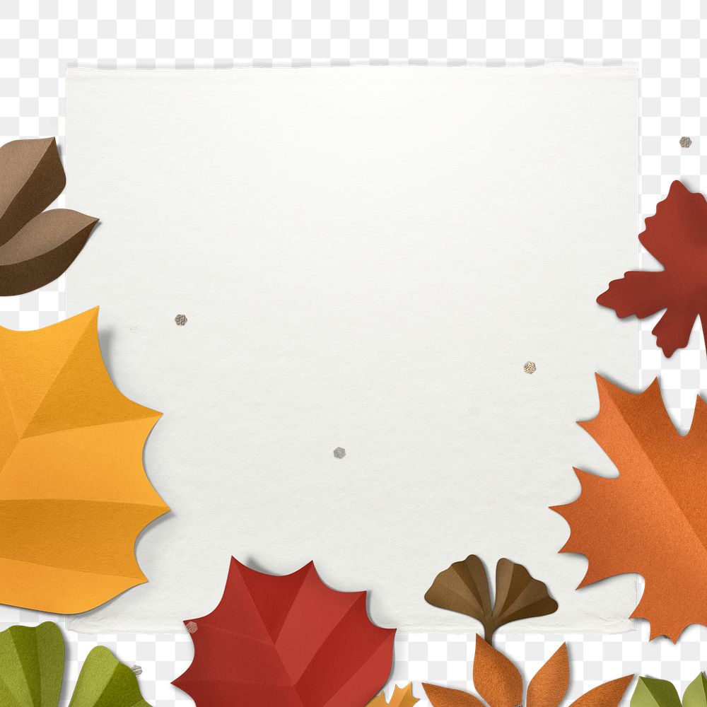 Png transparent frame with autumn | Free PNG Sticker - rawpixel