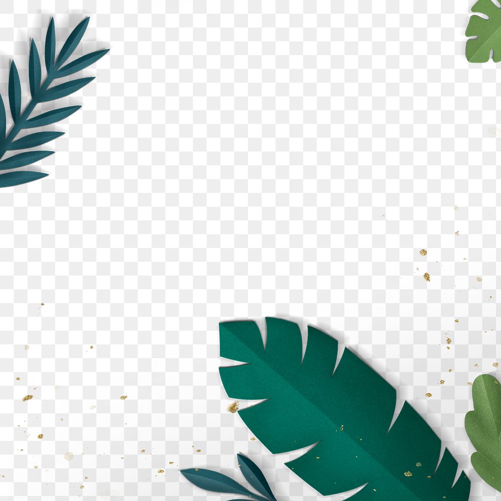Png spring leaf border in flat | Free PNG - rawpixel