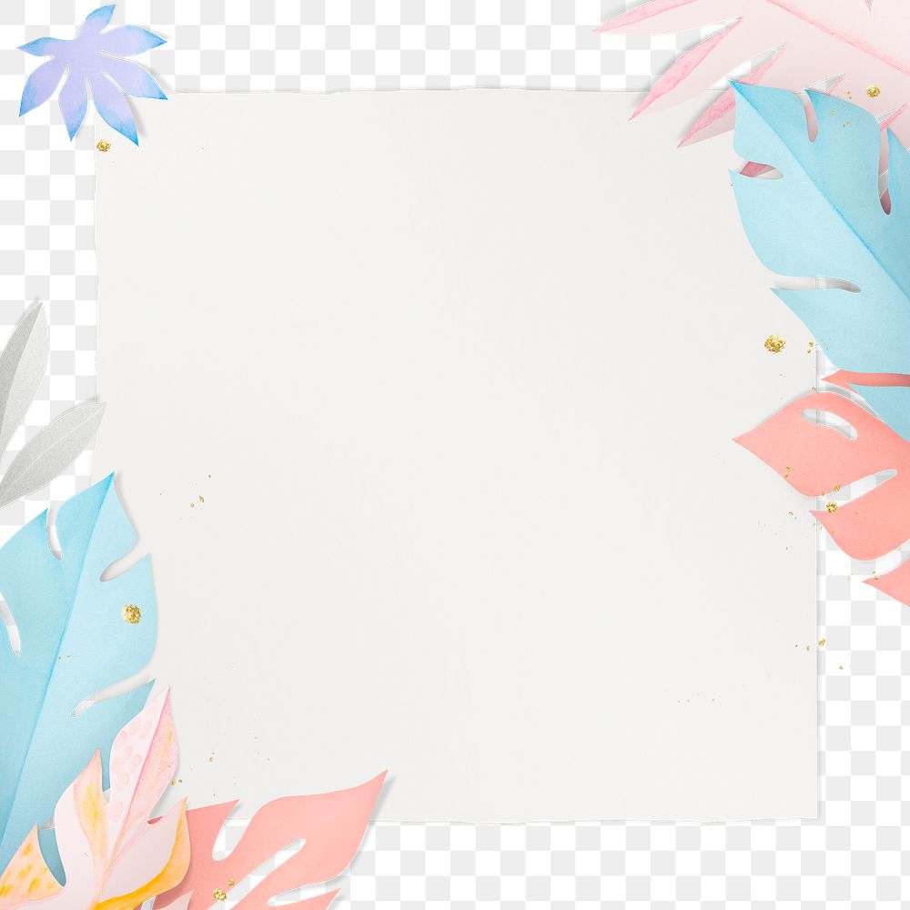Png transparent frame with pastel | Free PNG Sticker - rawpixel