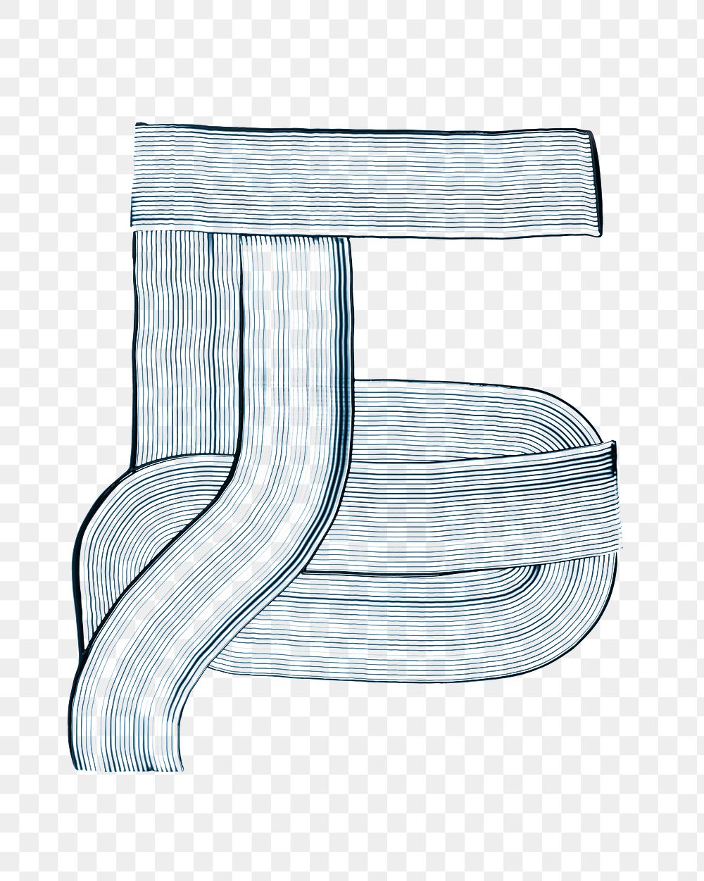 Blue tone comb painting texture | Free PNG Sticker - rawpixel