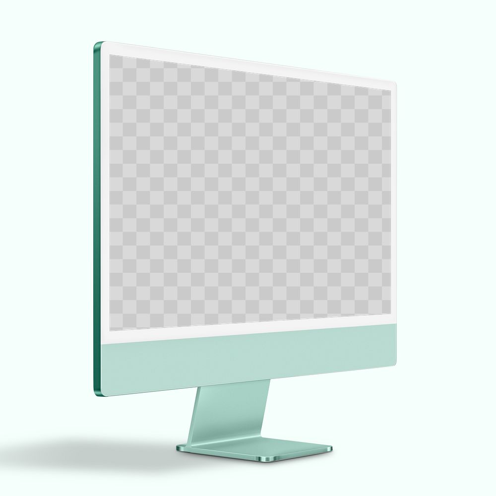 Computer screen png mockup green | Free PNG - rawpixel
