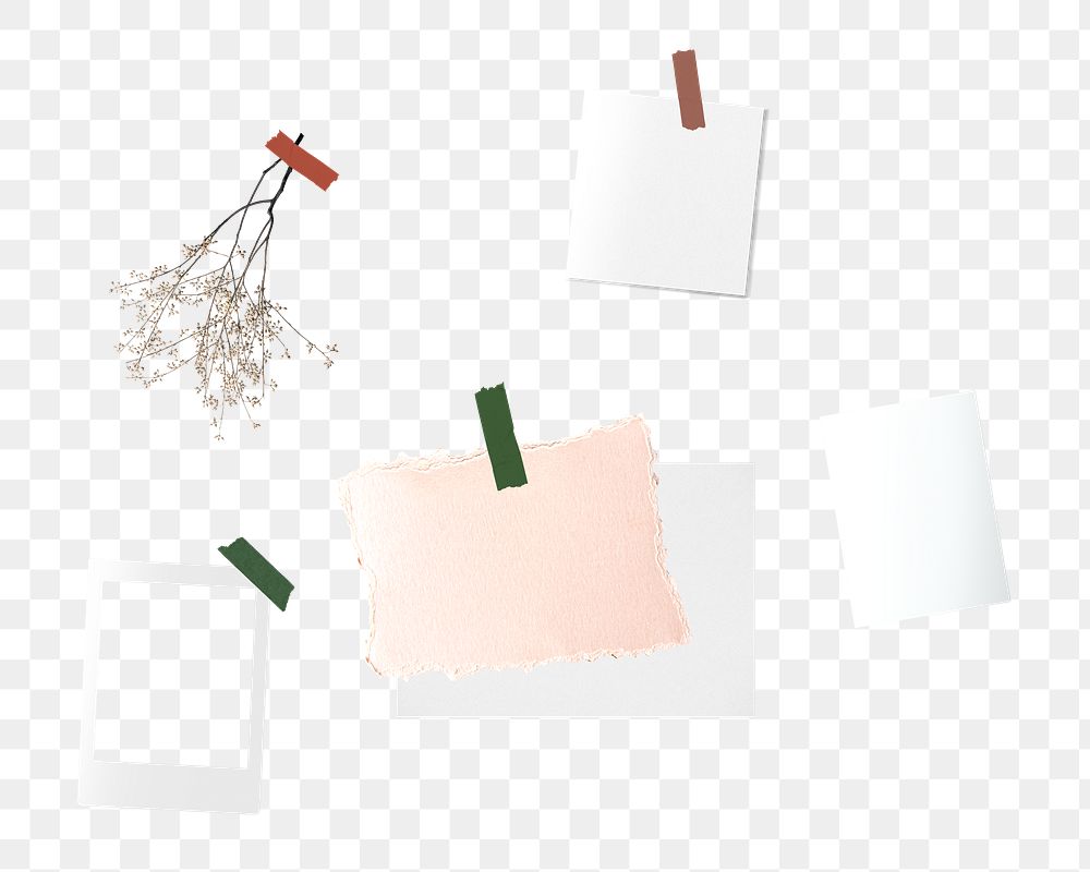 Png paper collage mockup creative | Premium PNG Sticker - rawpixel