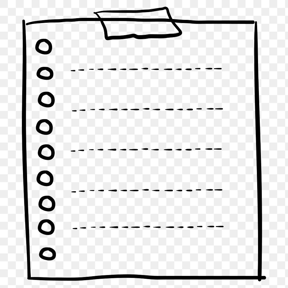 Digital note stickers png lined | Premium PNG Sticker - rawpixel