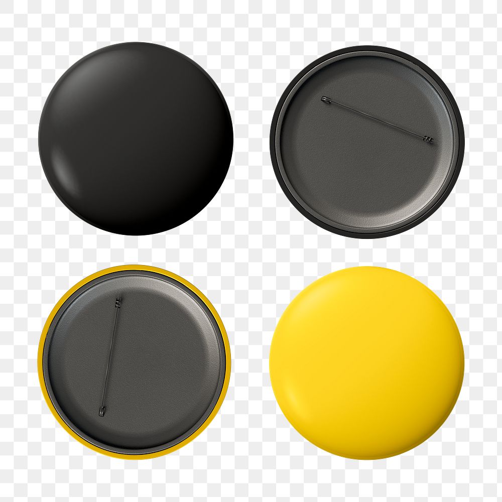 Pin badges png, front and | Free PNG - rawpixel