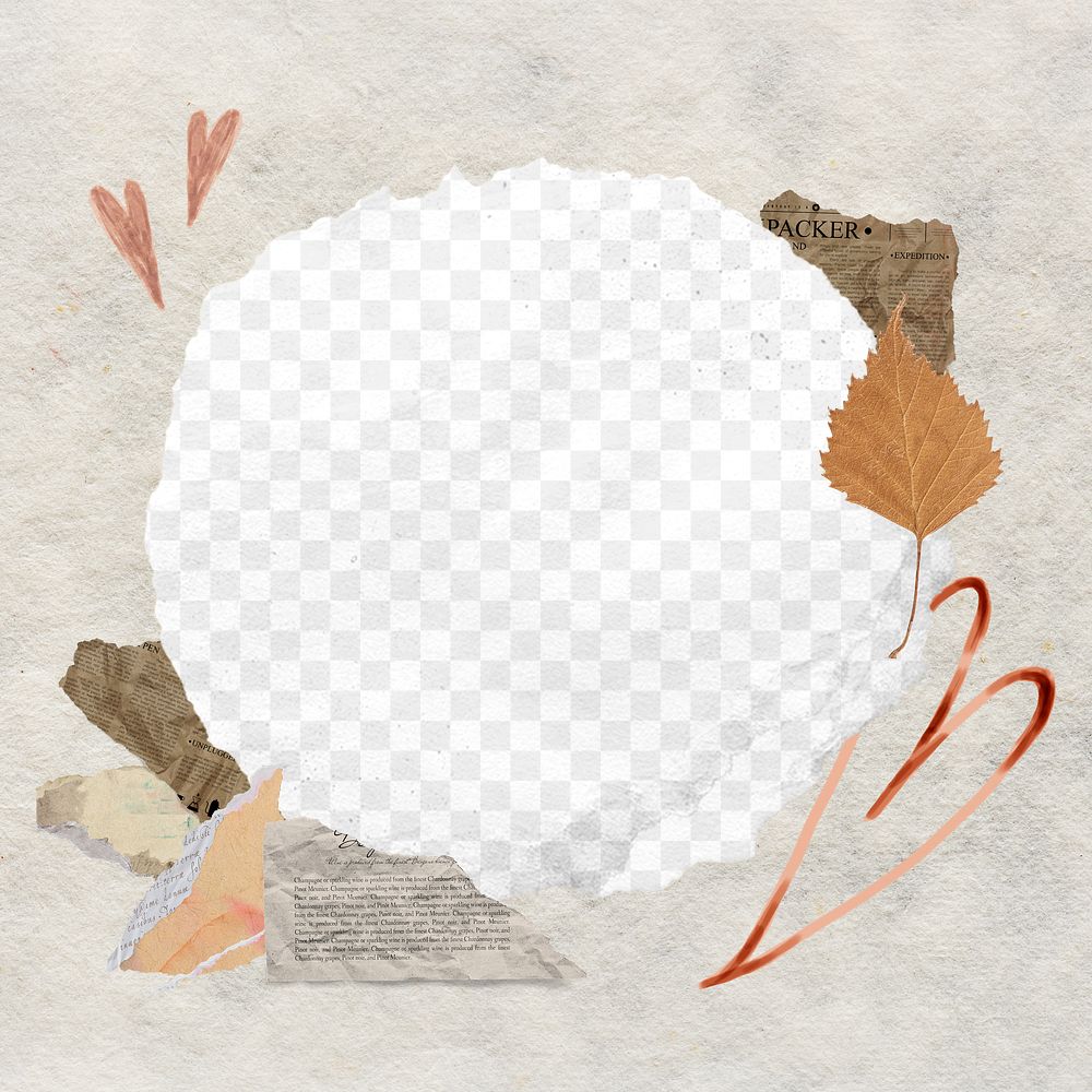 Autumn collage png mockup, ripped | Premium PNG - rawpixel