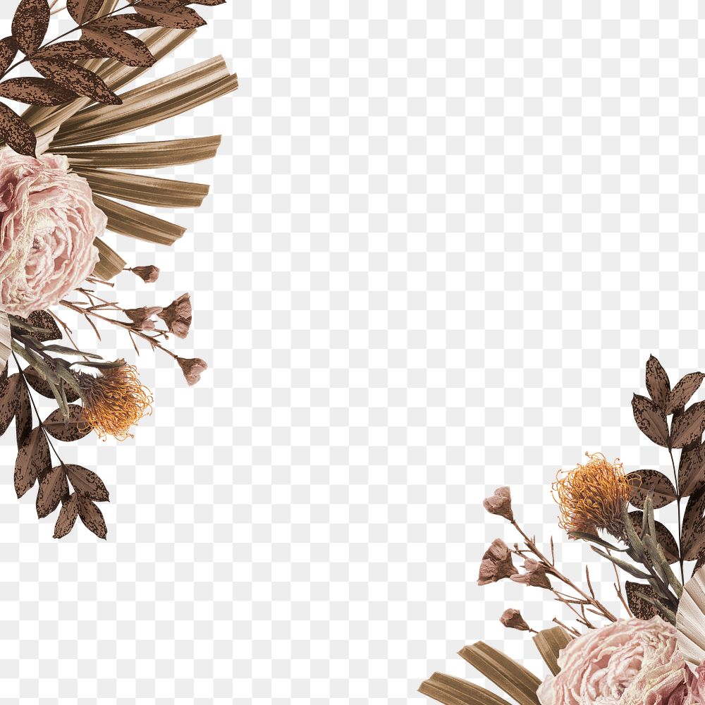 Flower border frame png, transparent | Premium PNG - rawpixel