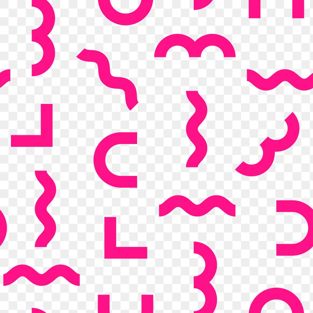 Pink memphis png pattern, transparent | Premium PNG - rawpixel