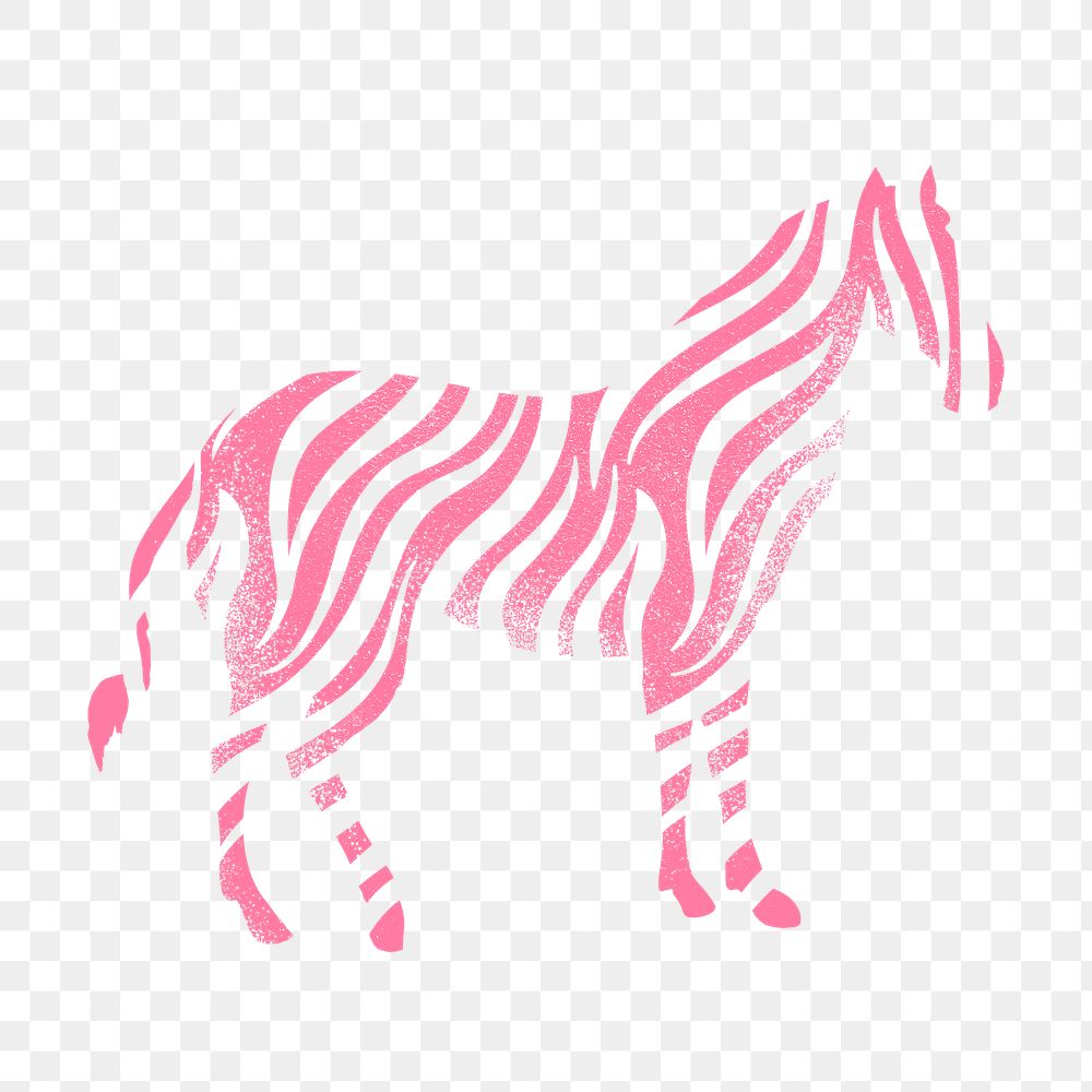 Pink zebra png sticker, textured | Free PNG Sticker - rawpixel