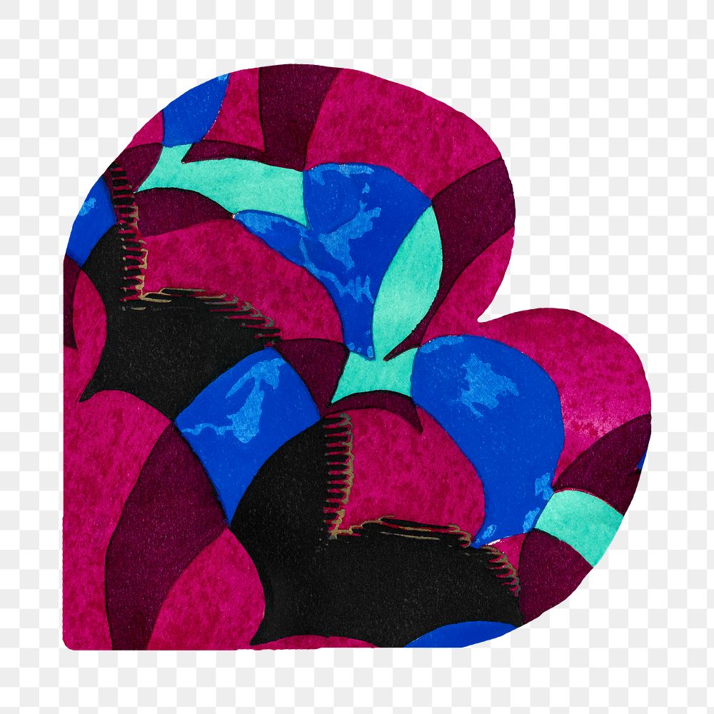 Abstract heart png shape sticker, | Premium PNG Sticker - rawpixel