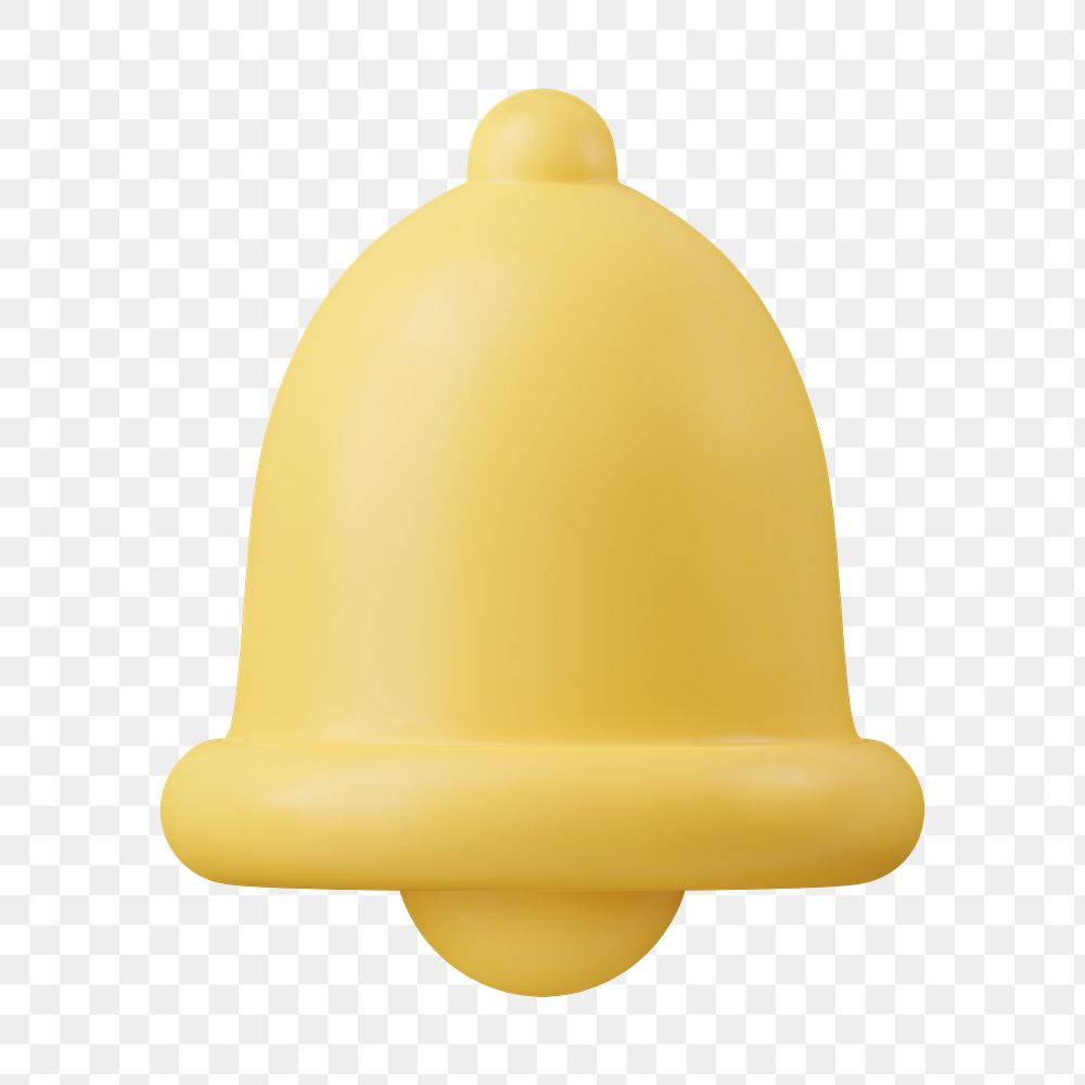 3D bell png clipart, notification | Premium PNG Sticker - rawpixel