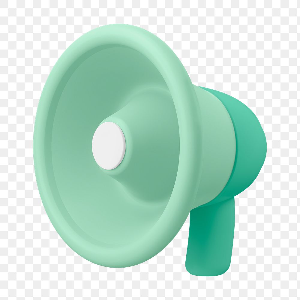 Green megaphone png sticker, 3D | Free PNG Sticker - rawpixel