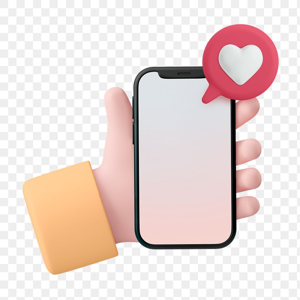 Online dating png clipart, 3D | Premium PNG Sticker - rawpixel