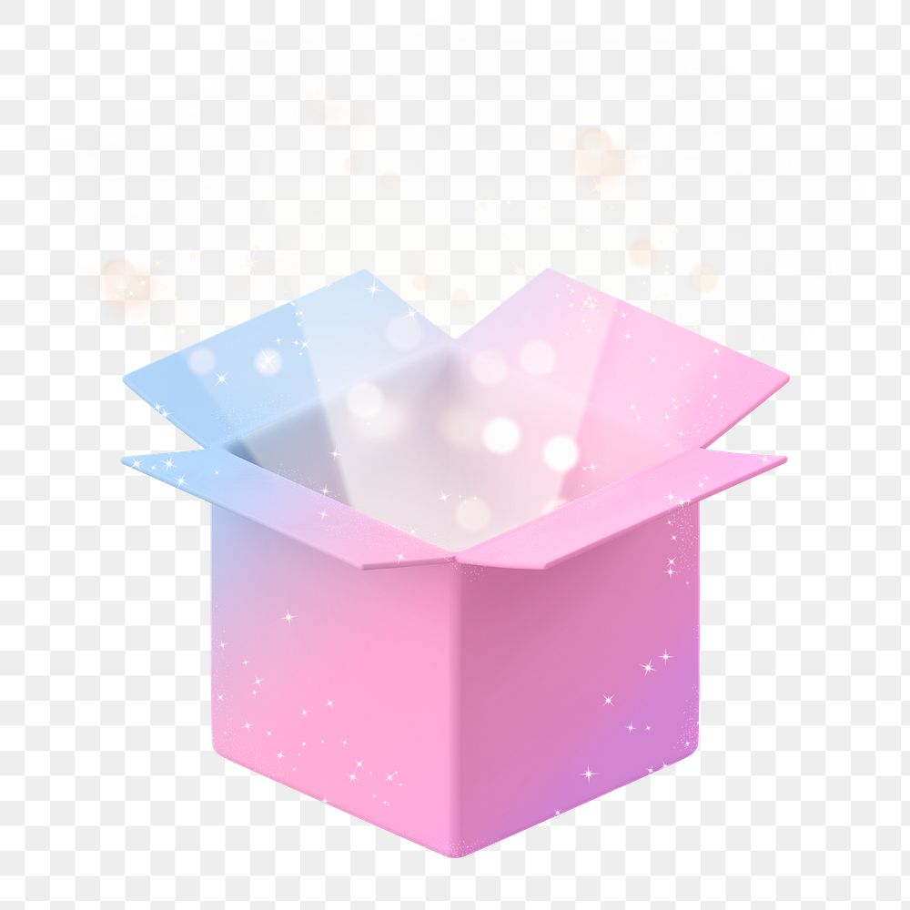 Open mystery png box, 3D | Premium PNG Illustration - rawpixel