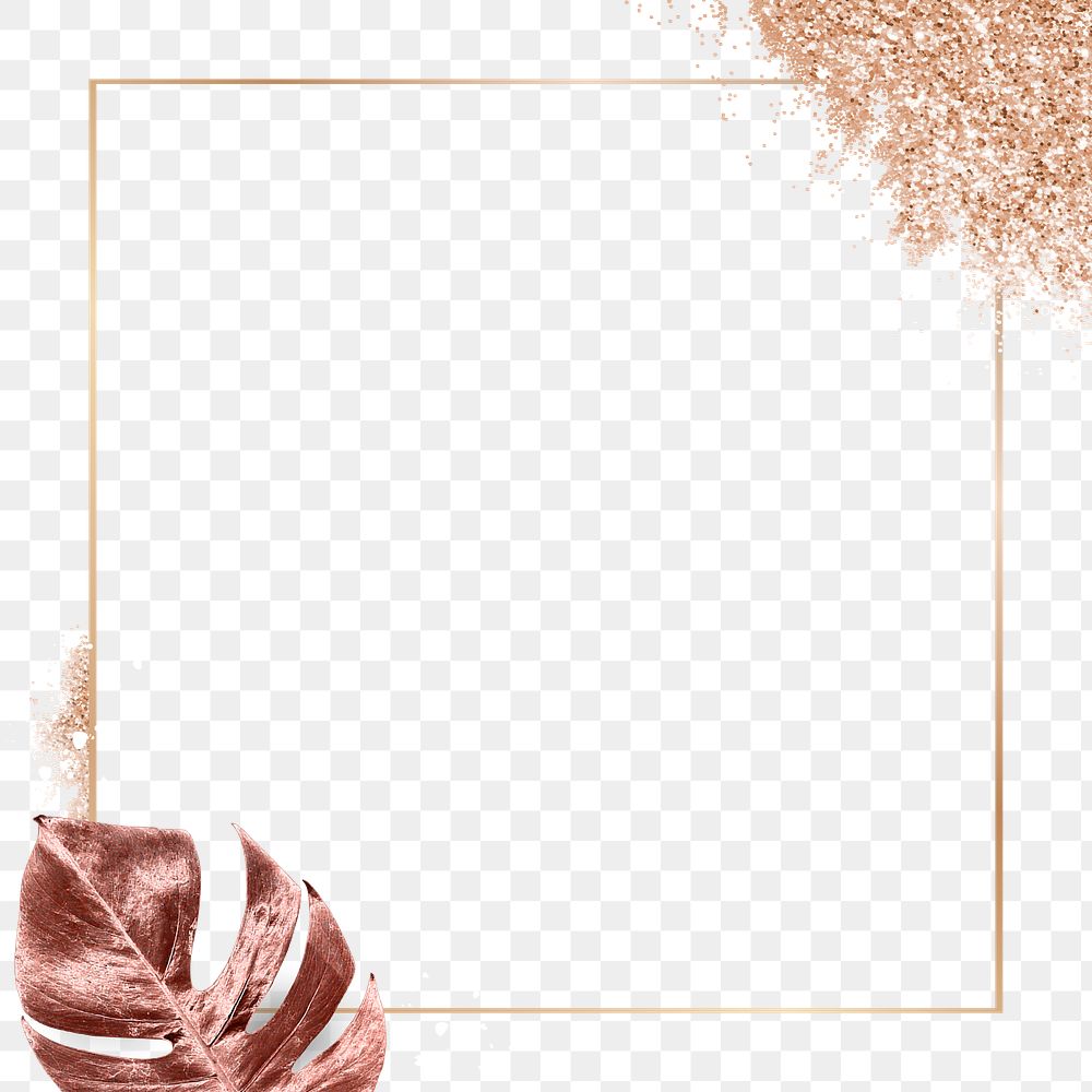 Leaf frame png with rose | Free PNG - rawpixel