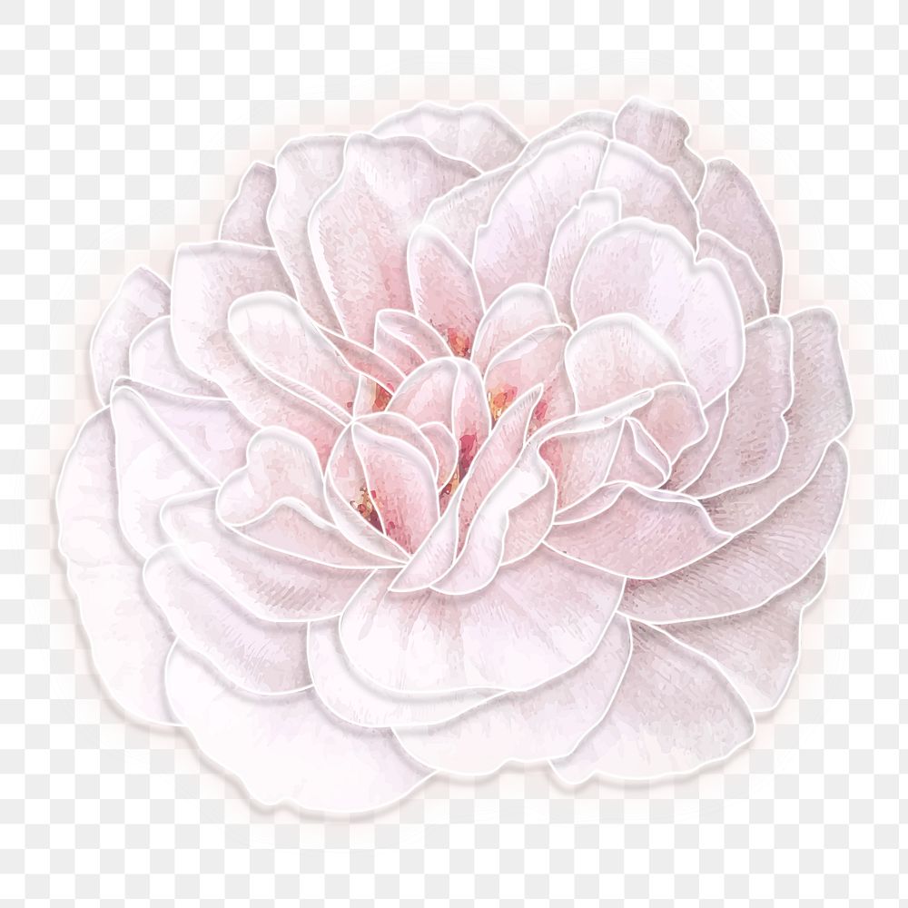 White neon rose transparent png | Free PNG Sticker - rawpixel