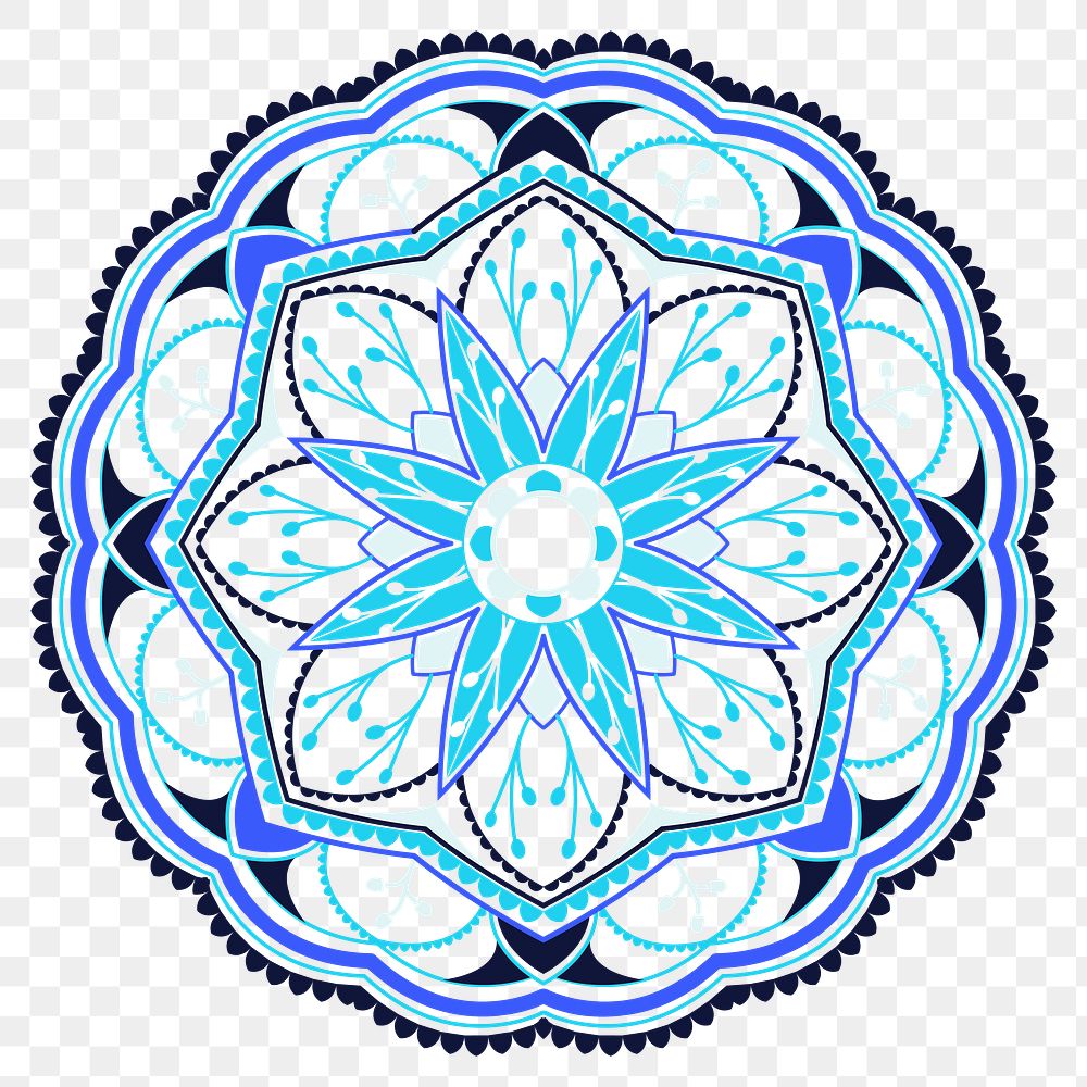Blue arabesque design element transparent | Free PNG Sticker - rawpixel
