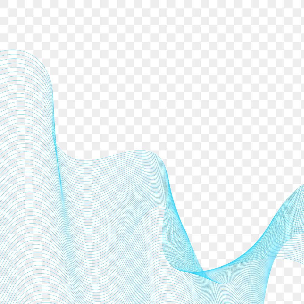 Blue swirly abstract line design | Premium PNG Sticker - rawpixel