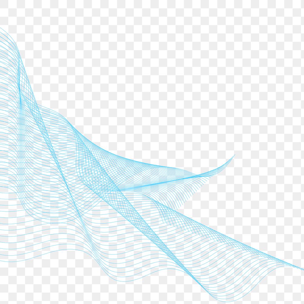 Blue swirly abstract line design | Free PNG Sticker - rawpixel