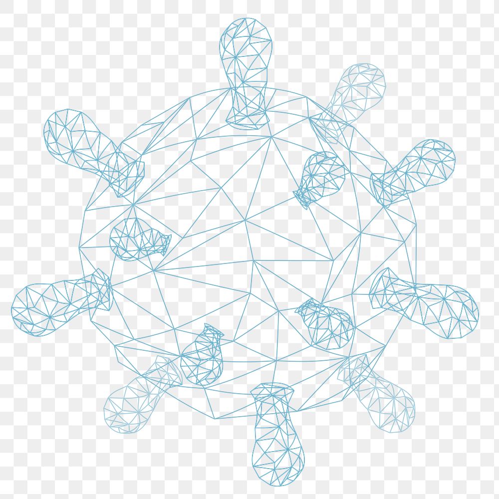 Blue coronavirus cell transparent png | Free PNG - rawpixel