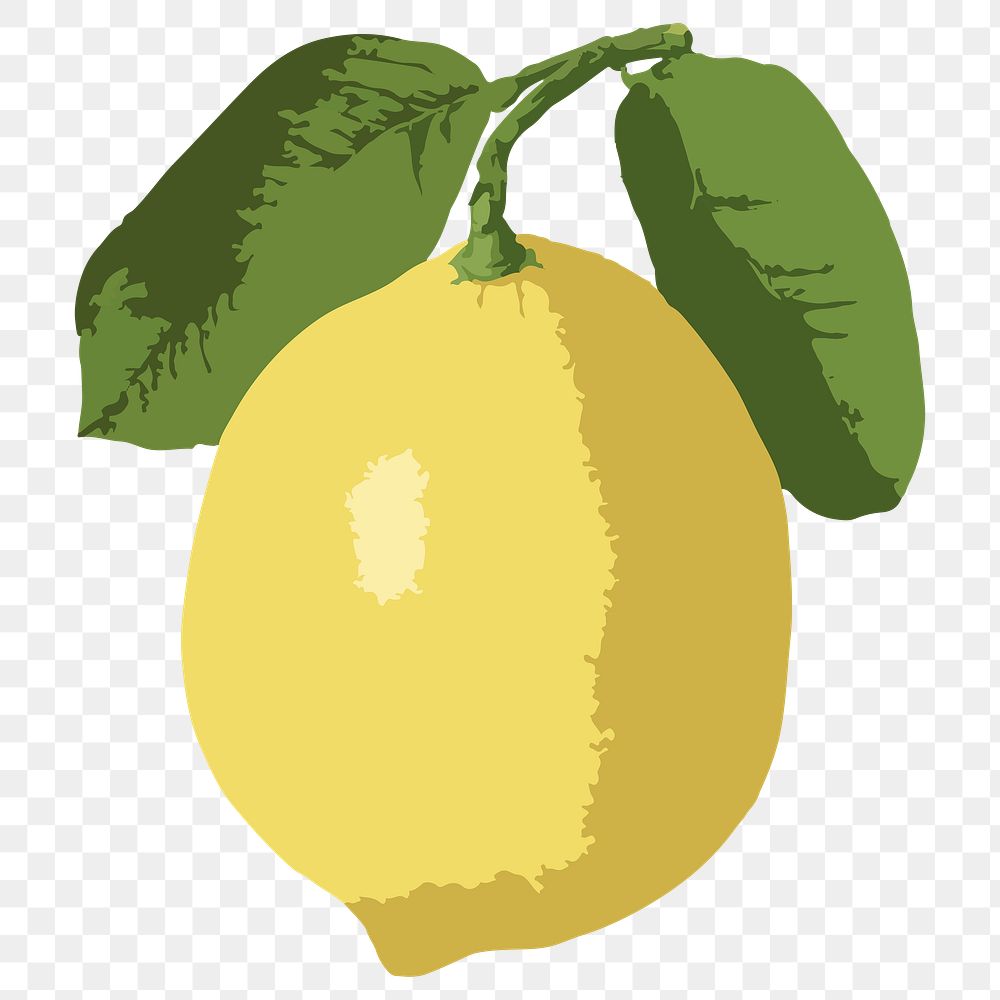 Vectorized yellow lemon sticker overlay | Free PNG Sticker - rawpixel
