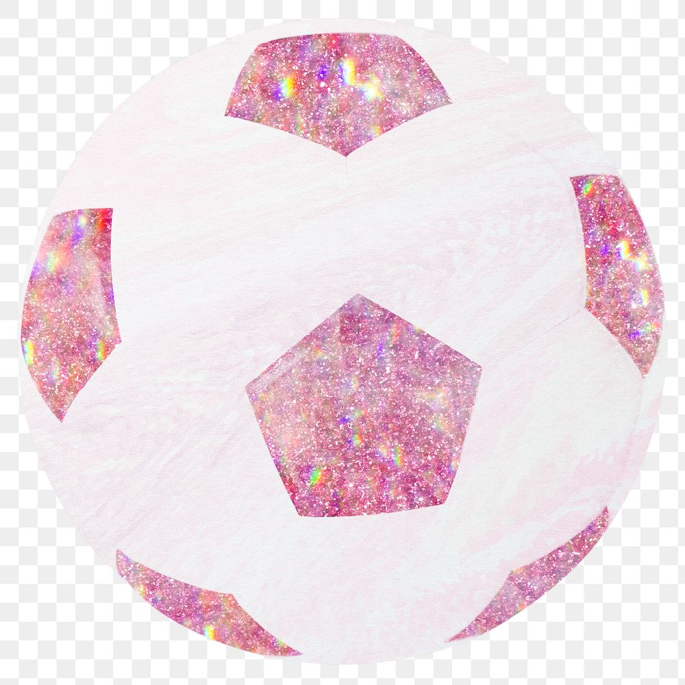 Pink holographic football design element | Free PNG Sticker - rawpixel